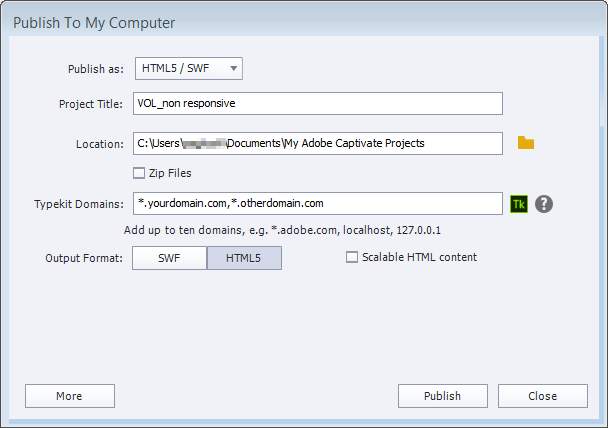 Publish Projects As Html5 Files With Adobe Captivate Classic